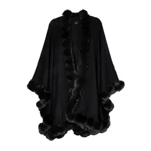 Saachi Faux Fur Cape Kimono