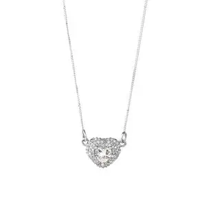 CHIARELLA Multi-zirconia Necklace Translucent White - Silver