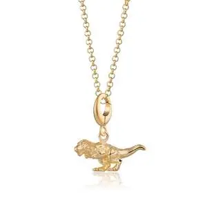 LILY CHARMED Plated T-rex Dinosaur Charm Necklace
