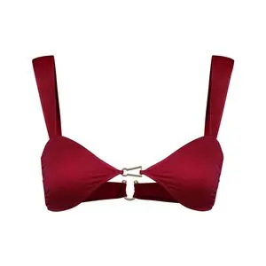 BIANCA RESORTWEAR Lola Bikini Top In Cherry - Red