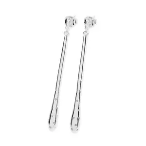 LUCY QUARTERMAINE Long Dipped Studs - Silver