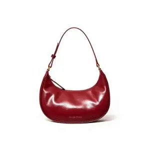 OWLISH STUDIO Mangrove Vegan Leather Shoulder Bag Bordeaux Patent - Red