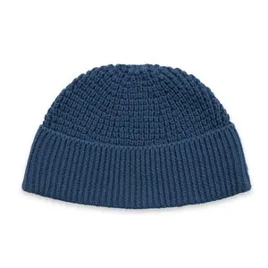 PAUL JAMES KNITWEAR Lightweight Cotton Whitby Docker Beanie Insignia - Blue