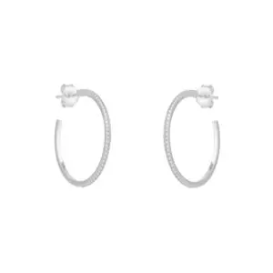 SPERO LONDON Sterling Stud Hoop Earring - Silver