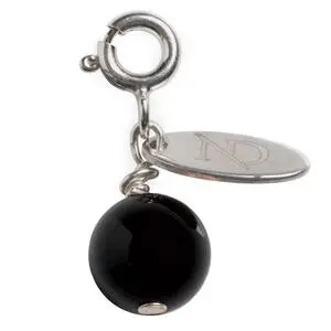 N'DAMUS LONDON Black / Silver Black Onyx Gemstone & Silver Charm Black/silver