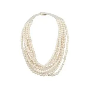 Fairchild Baldwin White / Gold Helena Pearlized White Necklace - White/gold