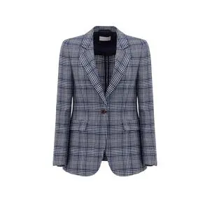 GEORGETTE Deep Plaid Tailored Blazer