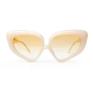 LOOP AND EGG Sunglasses L A G Two Cream - White