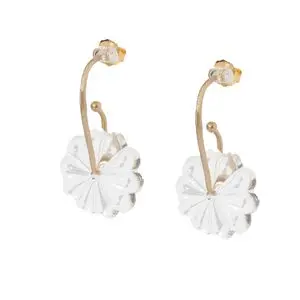 CASTLECLIFF Neutrals / Glass Bloom Earring - Gold