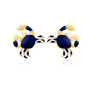 MILOU JEWELRY Navy Crab Earrings - Blue