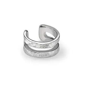 DOWER & HALL Double Bar Nomad Ear Cuff - Silver