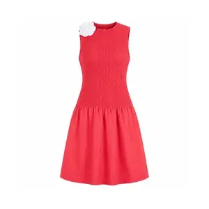 MARIELĒ Alma Linen Mini Dress - Red