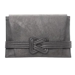 GRÁINNE MAHER Anu Convertible Clutch Pewter Metallic - Silver