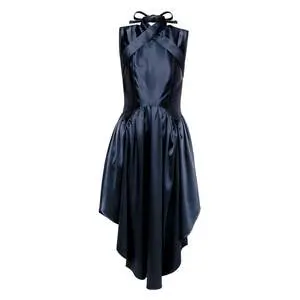 GUILLAUME ALEXANDRE Shiny Asymmetrical Flared Dress