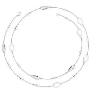 LUCY QUARTERMAINE Station Petal Necklace - Silver