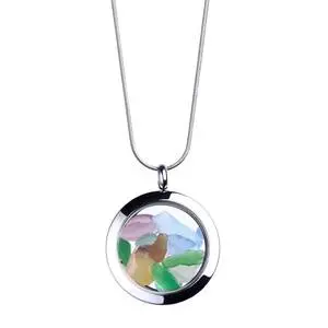 MY LITTLE NATURE Colorful Tourmaline Necklace Handcrafted Tourmaline Jewelry Rainbow Tourmaline Pendant -birthstone Necklace - Silver