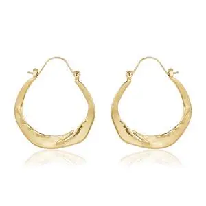 RARE MATTERS JEWELRY Curved Hoop Embrace Earrings - Gold