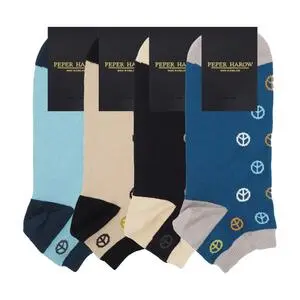 PEPER HAROW - MADE IN ENGLAND S Trainer Socks Bundle – Peace
