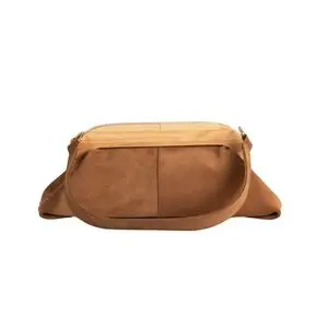 TARA STUDIO Neutrals / Camel Bella Suede Leather Bag - Brown