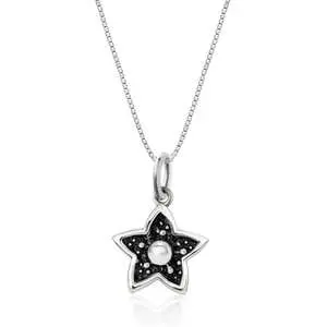 UNALOE Sterling Sea Anemone Necklace – Ocean Life Sculptural Pendant - Silver