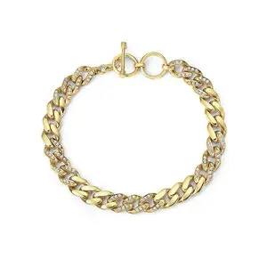 PREETI SANDHU Capri -chain Bracelet With White Sapphires - Gold