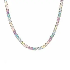 LA KAISER Opal Dancing Dreams Tennis Necklace - Silver