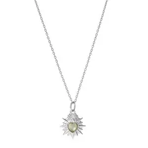 FV JEWELLERY La Stèle Mother Of Pearl And Silver Heart Necklace - White