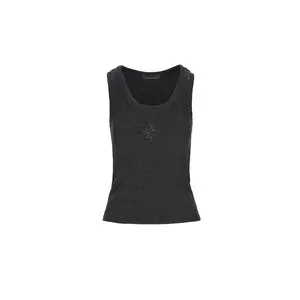 MANDRAGORA Ribbed Cotton Tank Top - Grey