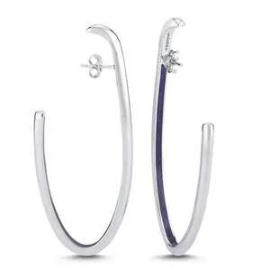 Mishka Flow Hoop Earrings - Silver