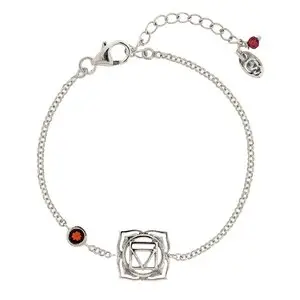 CHARLOTTE'S WEB JEWELLERY Root Chakra Bracelet Garnet - Silver