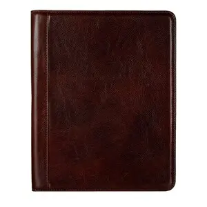 TIME RESISTANCE Leather Portfolio, Docuts Holder, Organiser Something Fresh - Brown