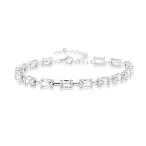 SHYMI Emerald Shape Bar Tennis Bracelet
