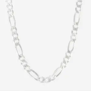 7879 Figaro Chain Necklace - Silver