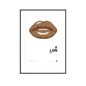 Curiosity Snug Lip Lines Series X Ldn Print - Brown