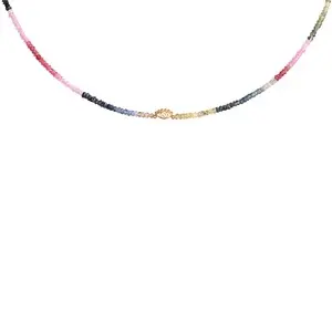 KARMA AND LUCK Protection & Wisdom Multi Sapphire Evil Eye Necklace - Blue