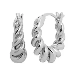 LEEADA JEWELRY Flora Hoops - Silver