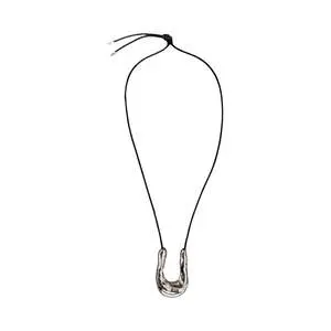 LONDON ATELIER BYPRODUCT Wish Bone Geometric Pendant Necklace - Silver
