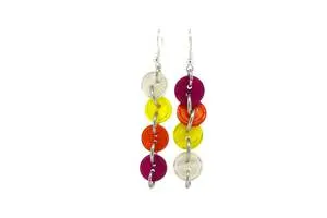 VICKISARGE Big Button Earrings - Gray