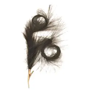 ROMER MILLINERY Faux Feather Clip - Blue
