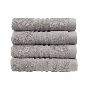 Misona Ultra Soft Bamboo Face Cloth Set Grey - Silver