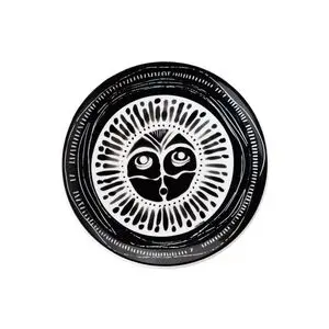 Mojjere Fine Porcelain Dessert Plate Black & White Design - Black/white