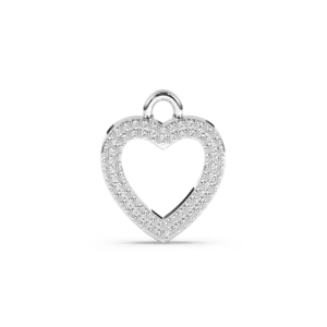 THE LINK BETWEEN Transformable Heart Charm In White Gold - Silver
