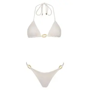 ACUARELA BRAND Capri Triangle Bikini Set Off - White