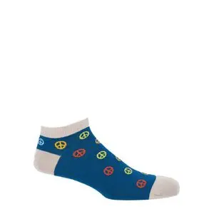 PEPER HAROW - MADE IN ENGLAND Peace Trainer Socks - Blue