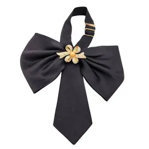 NANDANIE Neutrals Jenny Bow-brooch Edition Gilded Crystal Bow - Black