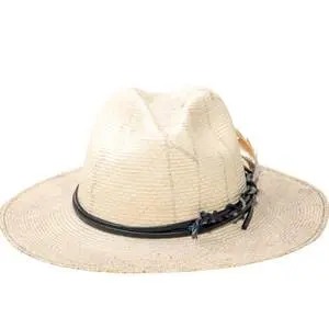 ORTUS Neutrals Guama Straw Panama Hat Neutral - Black
