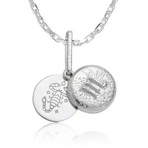 CARTOGRAPHY Scorpio Zodiac Locket Necklace In Sterling - Silver