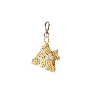 Likhâ Fish Raffia Bag Charm Coastal Bag Accessory - Yellow