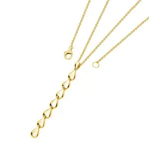 LUCY QUARTERMAINE Long Tear Drop Pendant In Vermeil - Gold