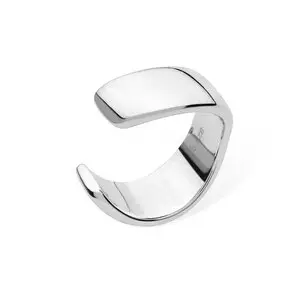 LUCY QUARTERMAINE Solid Sterling Flat Plain Cuff - Silver